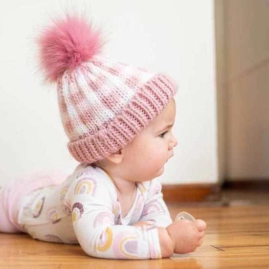 Rosy Pink Buffalo Check Knit Hat – Melodi's Baby · Kid · Tween